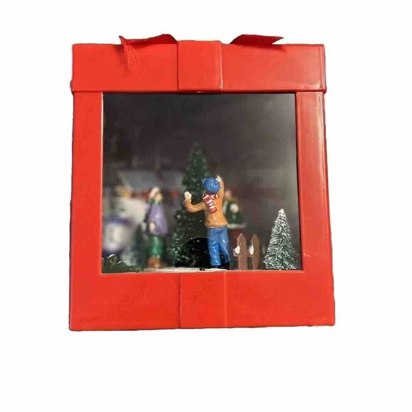 Unbranded | Holiday | Vintage Music Box Diorama Shadow Box Red Musical ...